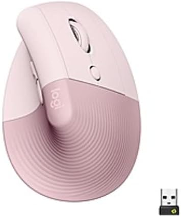 Amazon.com: Logitech Lift Vertical Ergonomic Mouse (Rose) - Optical ...