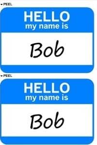 Amazon.com - Hello My Name Is Bob - Sheet of 2 - Window Bumper Laptop ...
