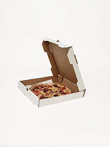 16" Pizza Box Bundle Of 50 - Premium Plain White Corrugated Cardboard ...