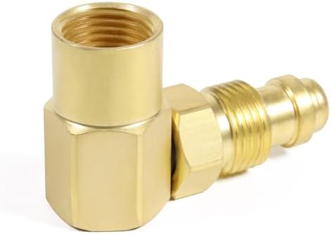AW-407 / CGA 032 Nut/NIP-032 Body 90' Argon Welder Connector 90 Degrees ...