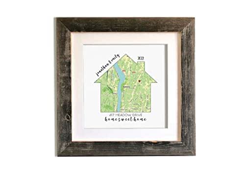 Amazon.com: Realtor Closing Gift- Personalized Map in the shape of a ...