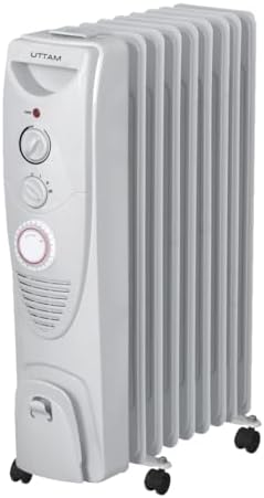UTTAM 2000W Oil Filled Radiator, 9 Fin - Portable Electric Heater - 3 ...