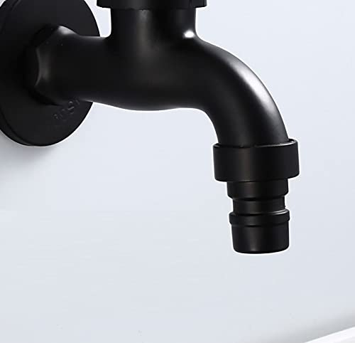 Washing Machine Tap -304 Stainless Steel Black Wall Mount Tap Garden ...
