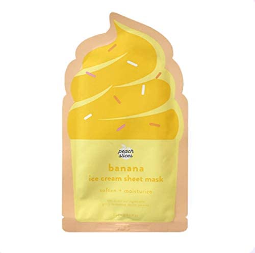 Amazon.com : Peach Slices-Banana Ice Cream Sheet Mask-Soften+Moisturize ...