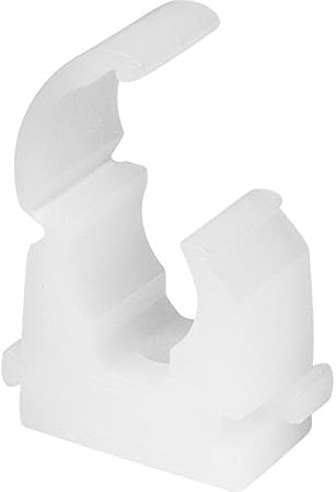 ROHANS Single 15mm HINGED Pipe Clips TS15 for PIPEWORK Black, White ...