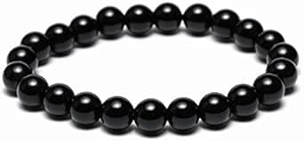 Amazon | チベット産モリオン(黒水晶) ブレスレット《AAAランク 8mm》※内径15cm/16cm/17cm/18cm/19cm/20cmよりお選び下さい【ブレスレットAMERI ...