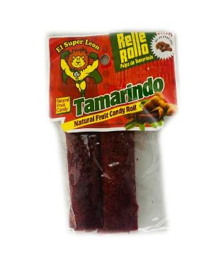 Amazon.com : El Super Leon Relle Rollo Tamarindo Spicy Fruit Bar x12 ...
