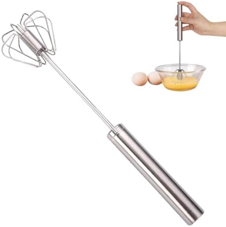 Amazon.com: Stainless Steel Semi-Automatic Whisk, Whizzy Whisk Hand ...