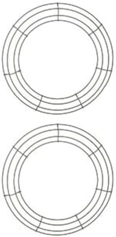 Amazon.com: Sumind 2 Pack Wire Wreath Frames Green Christmas Metal ...