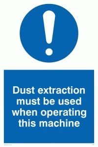 Viking Signs MP291-A6P-V "Dust Extraction Must Be Used When Operating ...