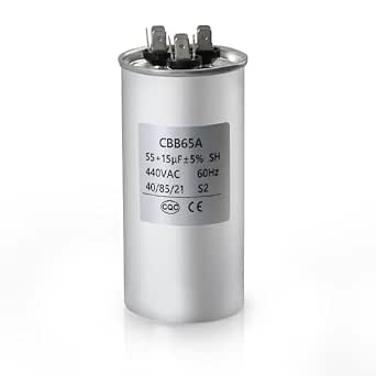 Amazon.com: Ryansunoro CBB65 CBB65A 55+15 uF ±6% 55/15 MFD 370/440 VAC ...