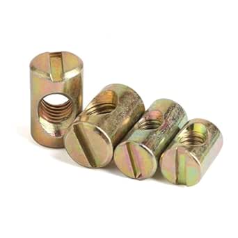 IOFIT M5 M6 M8 Barrel Bolts Cross Dowel Slotted/Furniture Nut for Beds ...