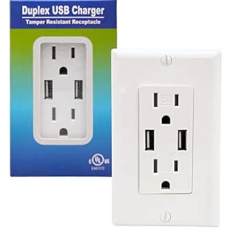 Tamper Resistant Outlets USB Receptacles High Speed 4.8a Charging Ports ...