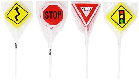 Amazon.com : 12 Street Sign Lollipop Suckers - Road Sign Lollipop for ...