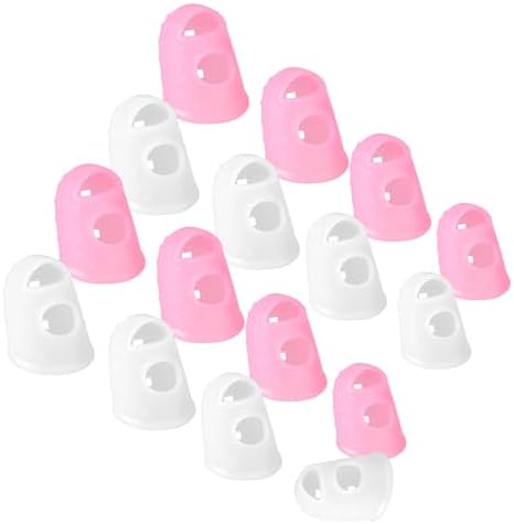 Amazon.com : 16Pcs Rubber Finger Tips Guard 4 Sizes Silicone Thimble ...