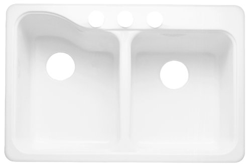 American Standard 7145.804.208 Silhouette 33-by-22-Inch Double Bowl ...