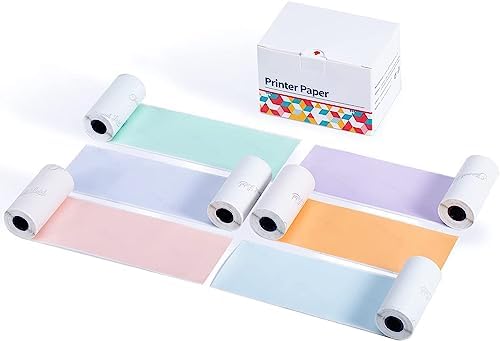 Amazon.com : HD Color Thermal Sticker Paper, 6 Rolls Adhesive Paper for ...