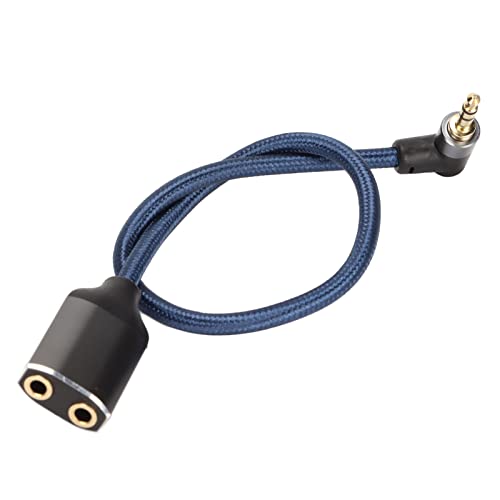 Headphone Audio Splitter Cable Gold Plated 90 Degree Right Angle 3.5mm ...