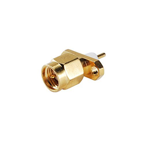 2pcs Rf Wire Terminal Copper Alloy Connector SMA Male 2 Hole Panel ...