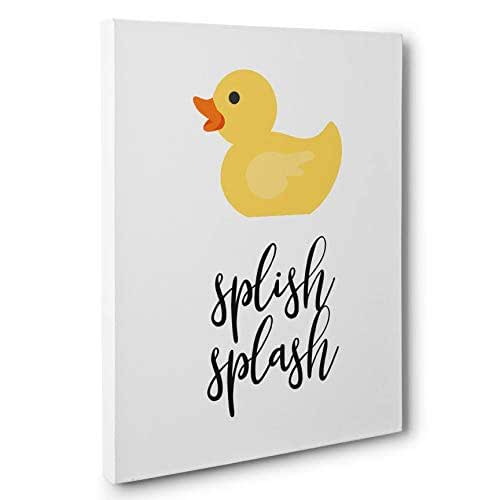 Amazon.com: Rubber Ducky Splish Splash Bathroom Canvas Wall Art : Home ...