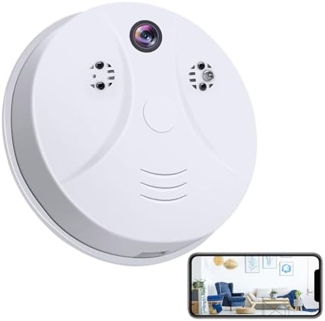 Amazon.com : WFULM WiFi Security Camera 1080P HD Smoke Detector Cameras ...