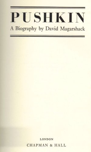 Pushkin: A Biography: Magarshack, David: Amazon.com: Books