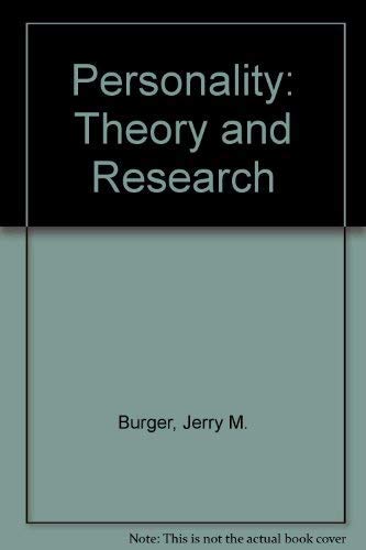 Personality: jerry-m-burger: 9780534116644: Amazon.com: Books
