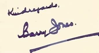 Amazon.com: Barry Jones (+) ENGLISH CHARACTER ACTOR autograph, signed ...