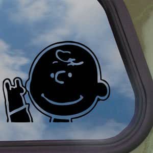 Amazon.com: CHARLIE BROWN Black Decal PEANUTS SNOOPY Window Sticker ...