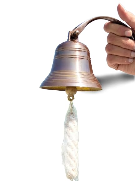 SICRAFTUSS Antique Brass Ship Bell Maritime, Outdoor Bell, Pub Bell ...