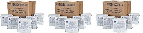 Amazon.com: SOS Food Labs Rations Emergency 3600 Calorie Food Bar - 3 ...