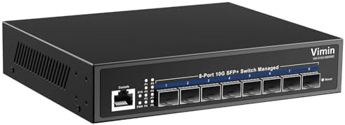 8 Port 10G SFP Managed Switch, VIMIN 10G Web Ethernet Switch+Fiber ...
