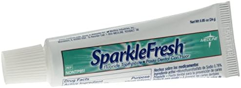 Amazon.com: Medline Sparkle Fresh Toothpaste, Fluoride Protection, 0.85 ...