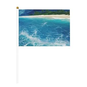 Tropical Ocean Beach Theme 6/10pcs Hand Held Small Flags, Mini Flags ...