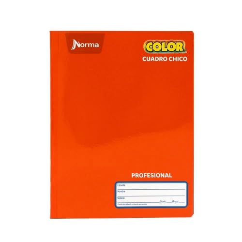 Libreta Norma Profesional Cosida 360° 100 Hojas Cuadro Chico (Naranja ...