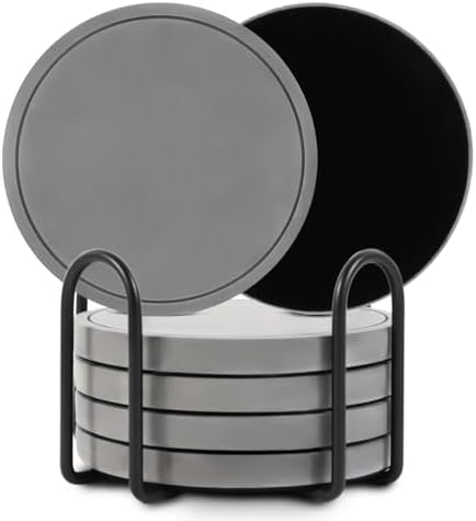 Amazon.com: TheDottieCo Absorbent Stone Coasters Set of 4 – Edged ...