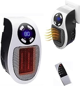 Amazon.com: Wall Space Heater 350W Portable Electric Heater with ...