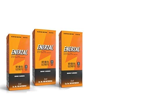 Enerzal Energy & Electrolyte Drink Orange Flavour Liquid 200ml (Apple ...