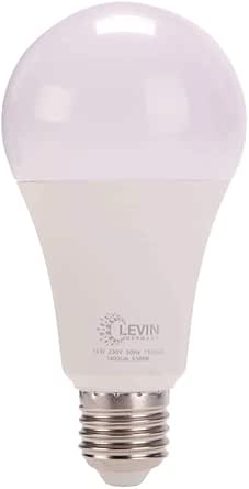 Levin 15W LED Bulb, 6500K Daylight, E27 Base, A19 Shape, Flicker Free ...