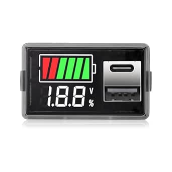 Amazon.co.jp: DiyStudio Battery Level Checker, Voltmeter, Digital ...