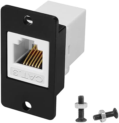 Amazon.com: QIANRENON CAT3 RJ12 6P6C Rectangular Panel Telephone Line ...