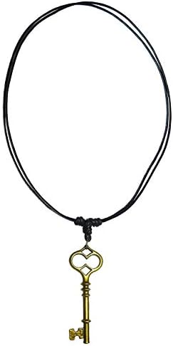 Antique Bronze Castle Key Charm Pendant Adjustable Cord Necklace ...