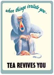 Amazon.com: Metal Magnet on Header - Baboon (Tea Revives You)*