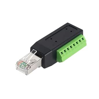 Maxhood RJ45 Screw Terminal Connector, 90 Degree RJ45 Male to 8 Pin ...