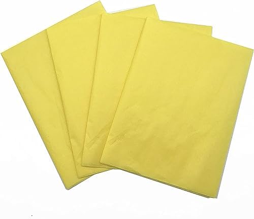 REDDOTGIFT 25 Sheets Yellow Tissue Paper Gift Wrapping DIY Tissues 50 ...