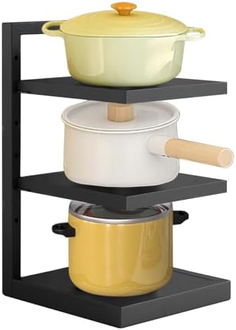 Amazon.co.jp: Pan Stand, Pot Stand, Vertical Stand, 2 Tiers, 3 Tiers, 4 ...