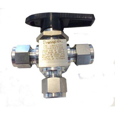 M-43XTS6 | Swagelok Ball Valve, (3 Way), Inlet/Outlet : 3/8" Tube : OD ...