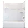 Mustee 680WHT TOPAZ 60-in x 30-in Premium Fiberglass Bathtub Wall ...