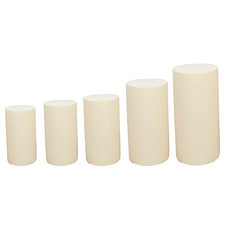 Amazon.com: Balsa Circle 5 Beige Cylinder Pedestal Fitted Spandex ...