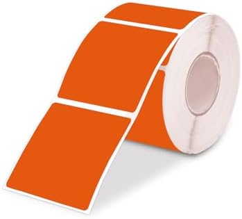 Amazon.com : iEager Orange Red Square Thermal Label Stickers, 2"x2 ...